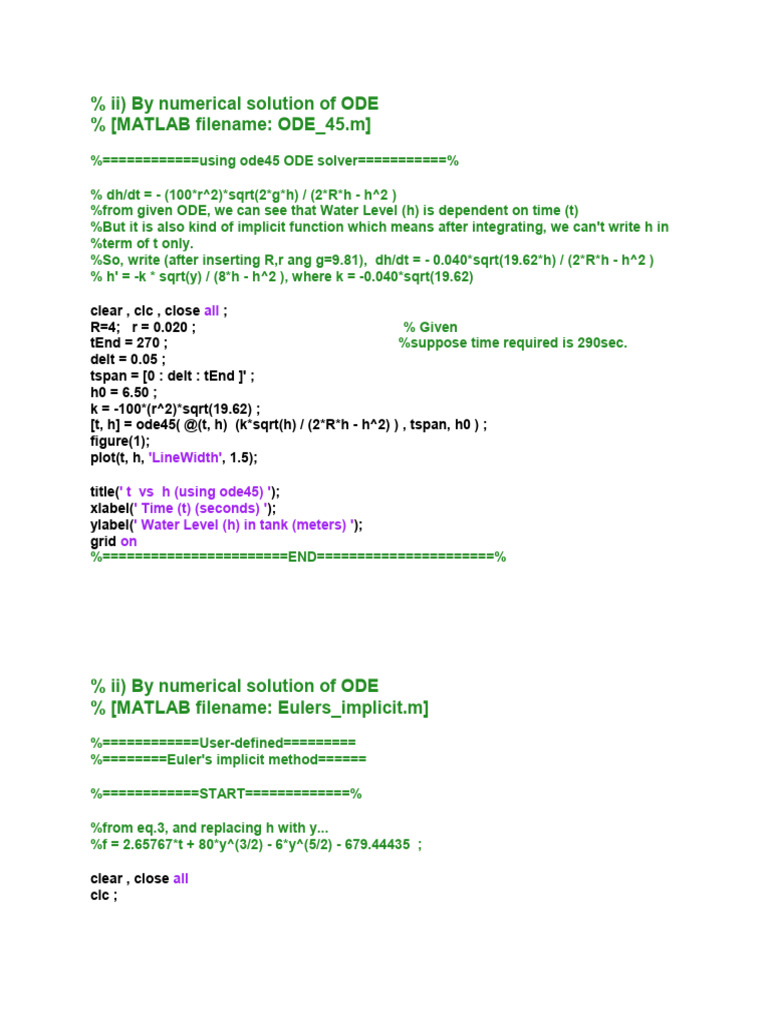 MATLAB Files (PDF) | Download Free PDF | Mathematics | Applied Mathematics