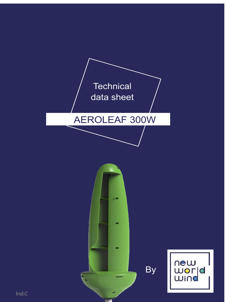 Technical Data Sheet Aeroleaf 300w | PDF | Electric Generator | Power Inverter