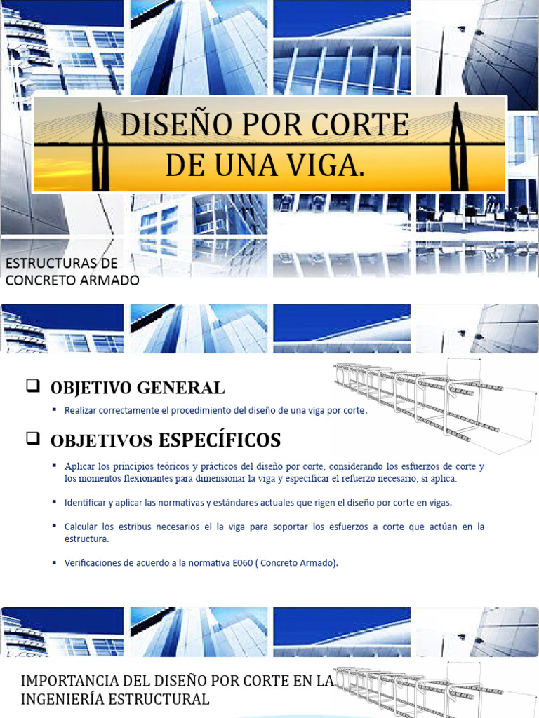 Diseño Por Corte De Una Viga Estructuras De Concreto Armado Pdf
