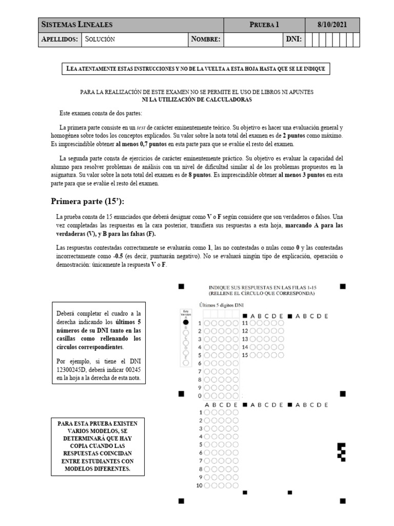 Prueba1 SOL | PDF | Matemáticas Aplicadas | Matemáticas