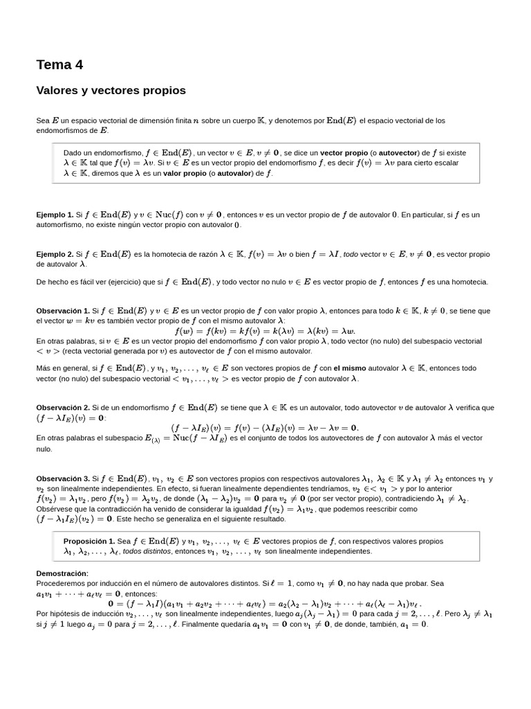 Autovectores Autovalores | PDF | Valores propios y vectores propios ...
