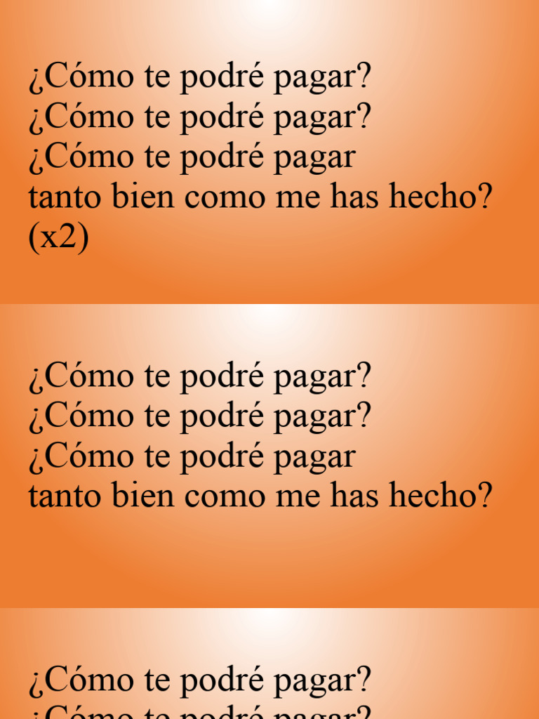 Cómo te podré pagar | PDF