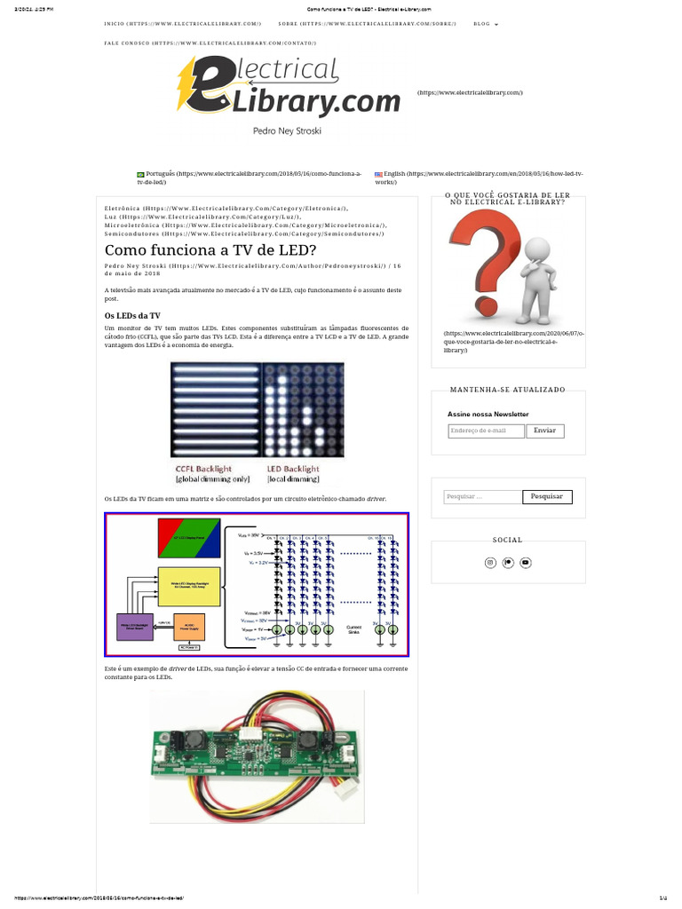 Como Funciona A TV de LED - Electrical | PDF | Diodo emissor de luz ...