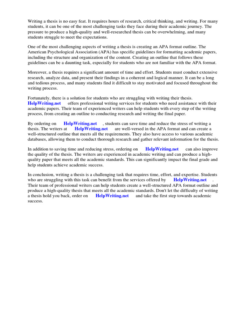 Term Paper Apa Format Outline | PDF | Apa Style | Academic Publishing