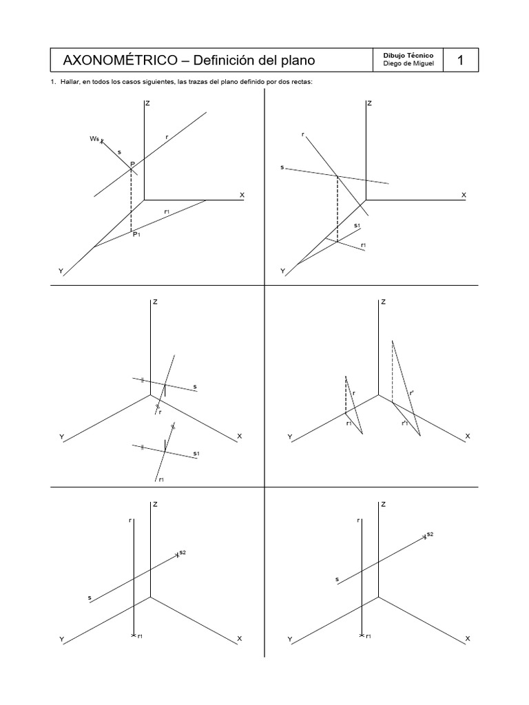 Axonometrico Definicion Plano | PDF | Geometría | Geometria clasica