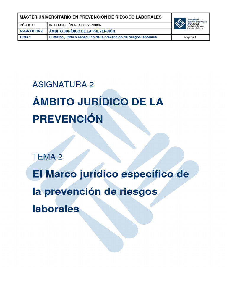 Tema 2. Marco Juridico Especifico PRL-4 | PDF | Derecho laboral | Seguridad y salud ocupacional