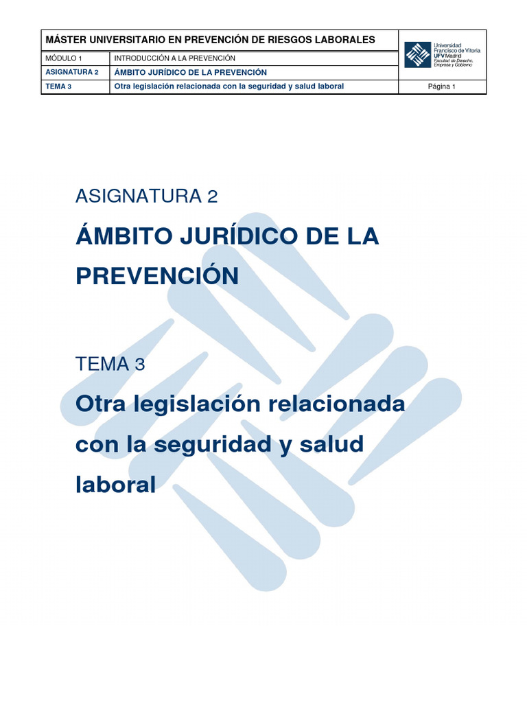 Tema 3. Otra Legislacion Relacionada Con SyS-1 | PDF | Seguridad y salud ocupacional | Derecho ...