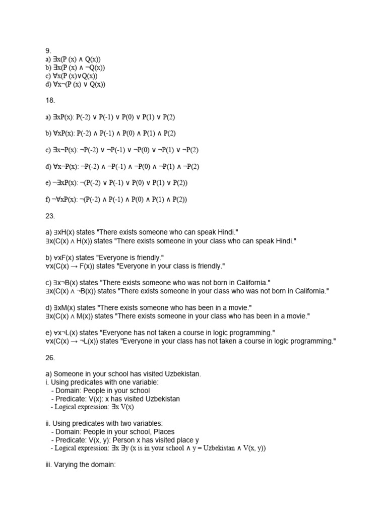 NSU CSE173 Discrete Mathematics Solution. | PDF | First Order Logic | Syntax (Logic)