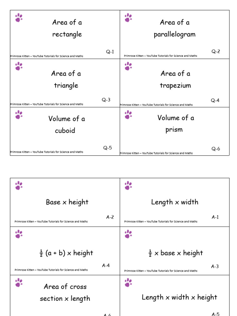 Edexcel Maths Foundation Flashcards | PDF | Area | Trigonometry