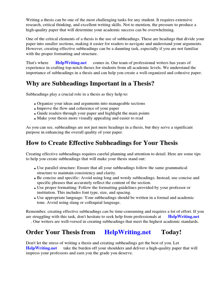 Term Paper Subheadings | PDF | Apa Style | Paragraph