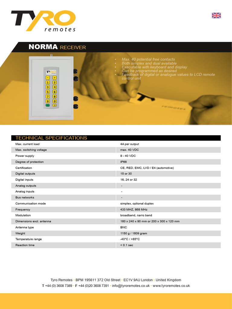 Tyro Norma - UK - v3.1 | PDF