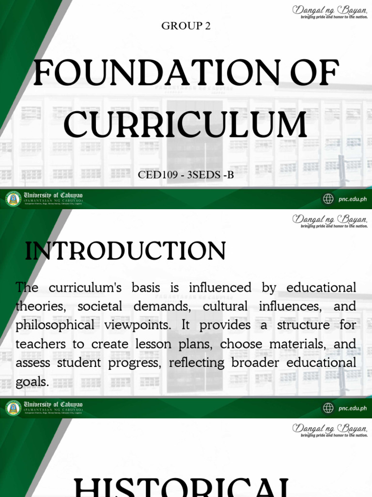 UNIT 2 Foundation of Curriculum 3SEDS B | PDF | Constructivism (Philosophy Of Education) | Learning