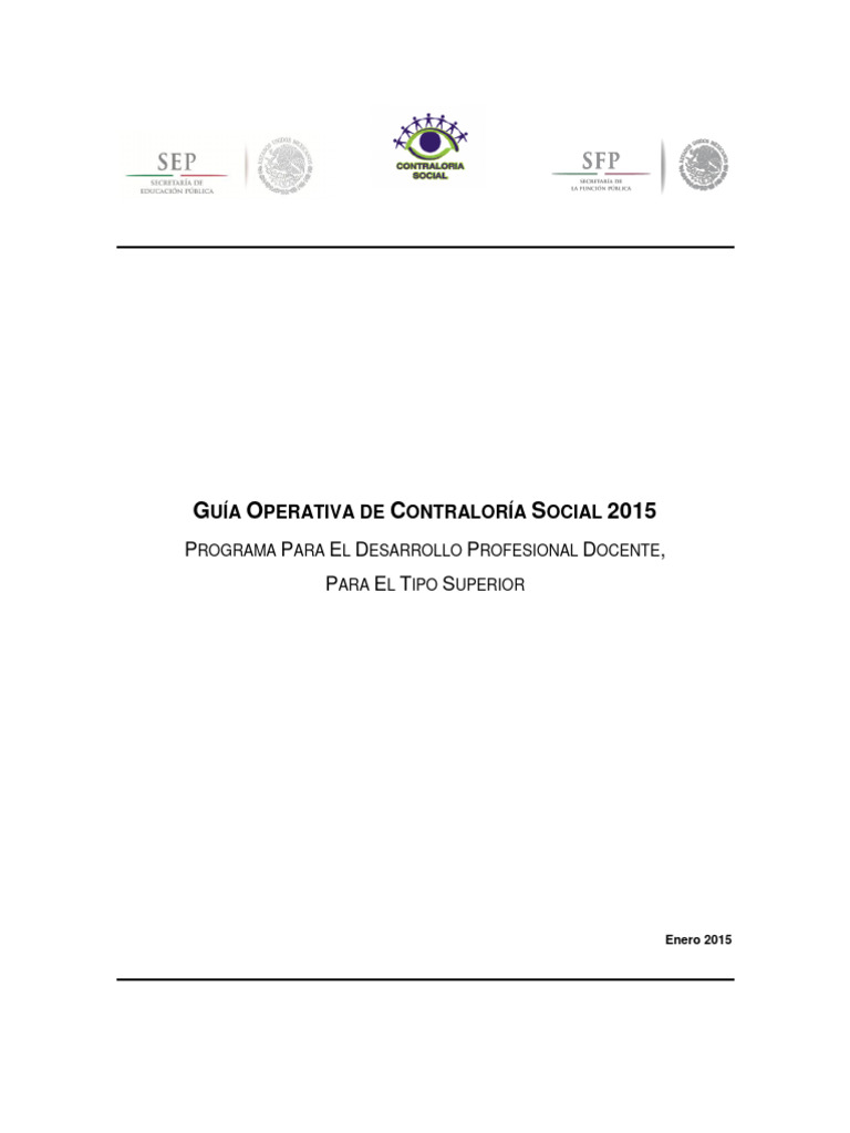 Guia Operativa PDPD 2015 | PDF | Internet | México