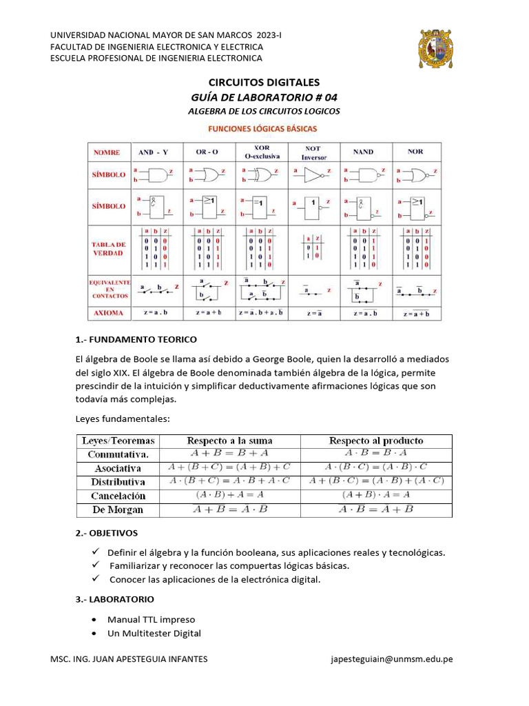 Circuitos Digitales Guia de Lab 4 | PDF | Electrónica | Ingeniería Electrónica
