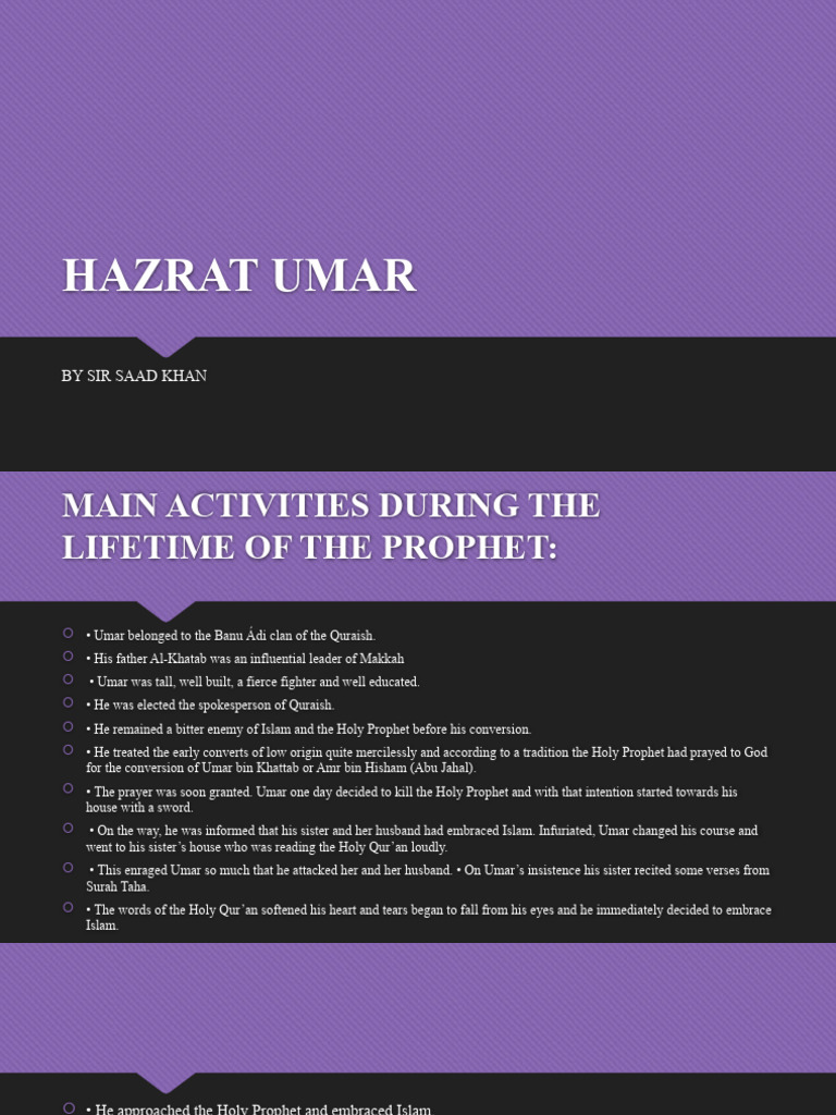 Hazrat Umar | PDF | Umar | Muhammad