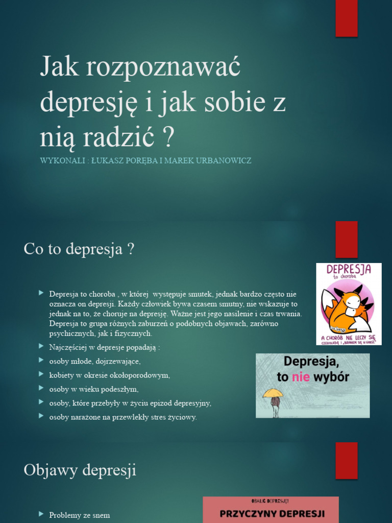 Prezentacja DEPRESJA | PDF