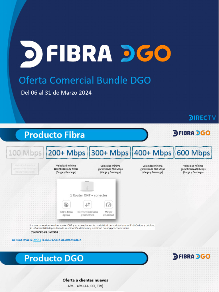 OC Gross Bundle DGO_Fibra Mar24 | PDF | Finanzas personales | Servicios ...