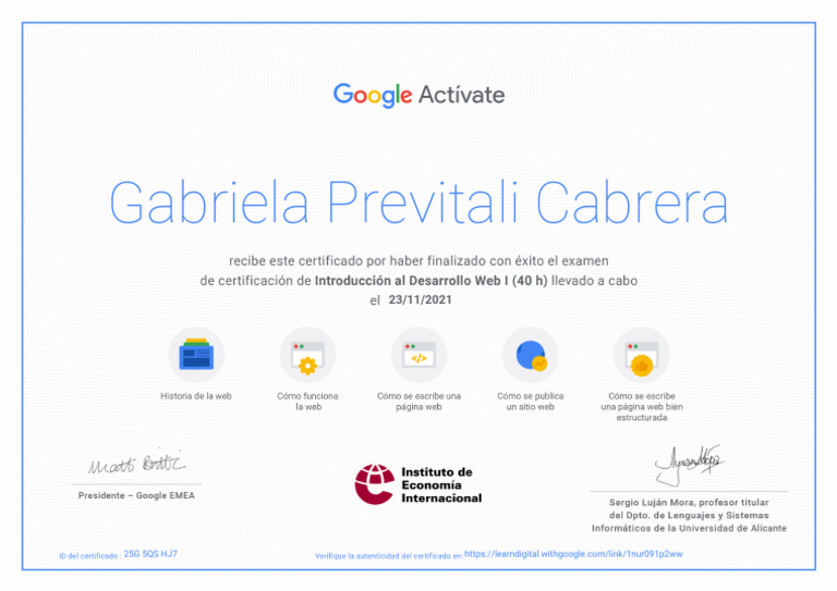 Gabriela Previtali Cabrera: 25G 5QS HJ7 | PDF