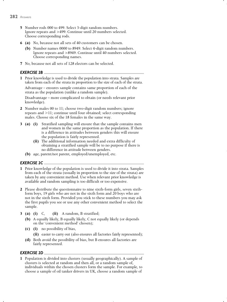 3.3-3.6 - S2-3 Sections 2.3, 2.5-2.6 - Ex.2B, 2D-2F Answers | PDF | Sampling (Statistics ...