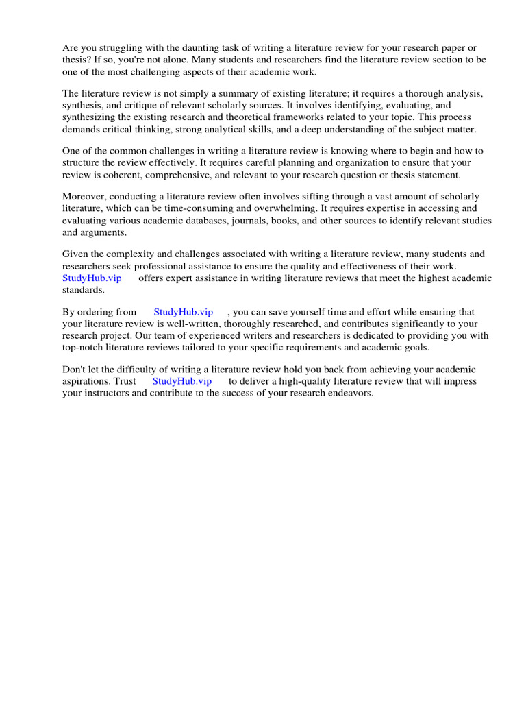 Difference Between Introduction and Literature Review in Research | PDF ...