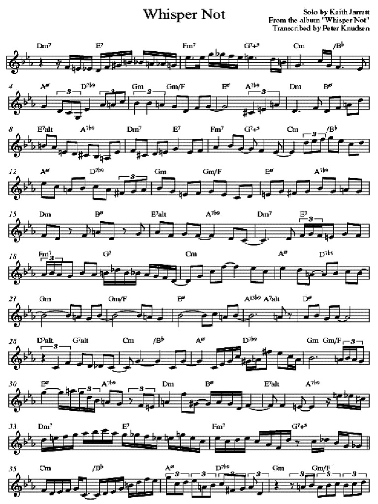 Keith Jarrett Whisper Not (4) | PDF