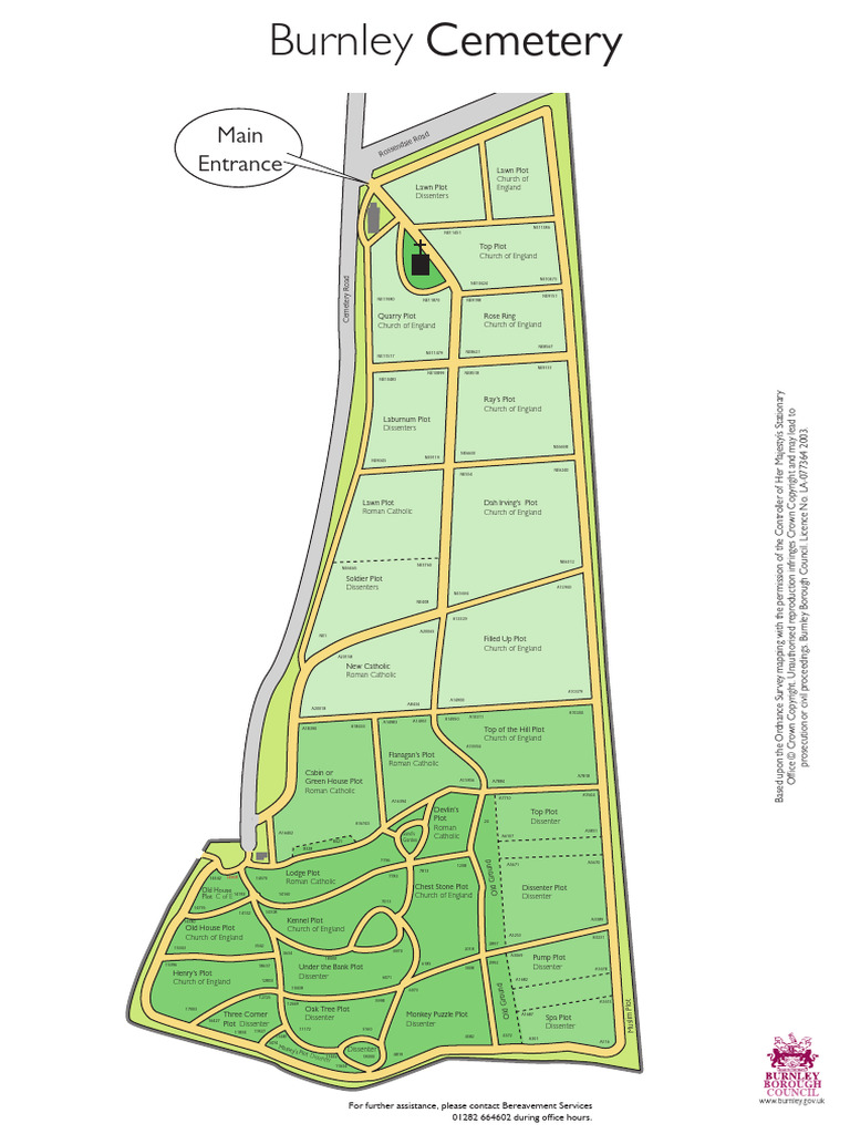 Map Plan of Burnley Cemetery | PDF | Copyright Law | Freedom Of ...