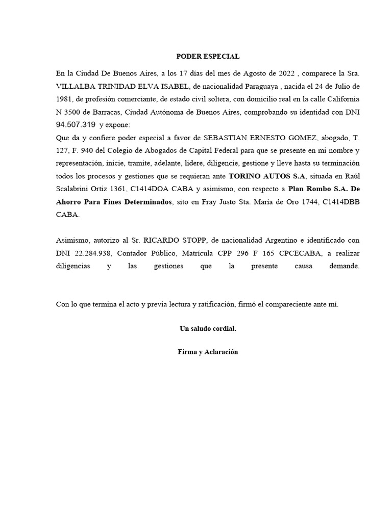 Modelo de Poder Especial 0 | PDF