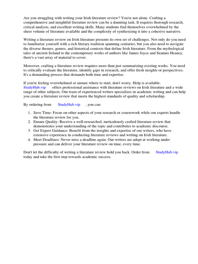 Irish Literature Review | PDF | Ireland | Irish Literature