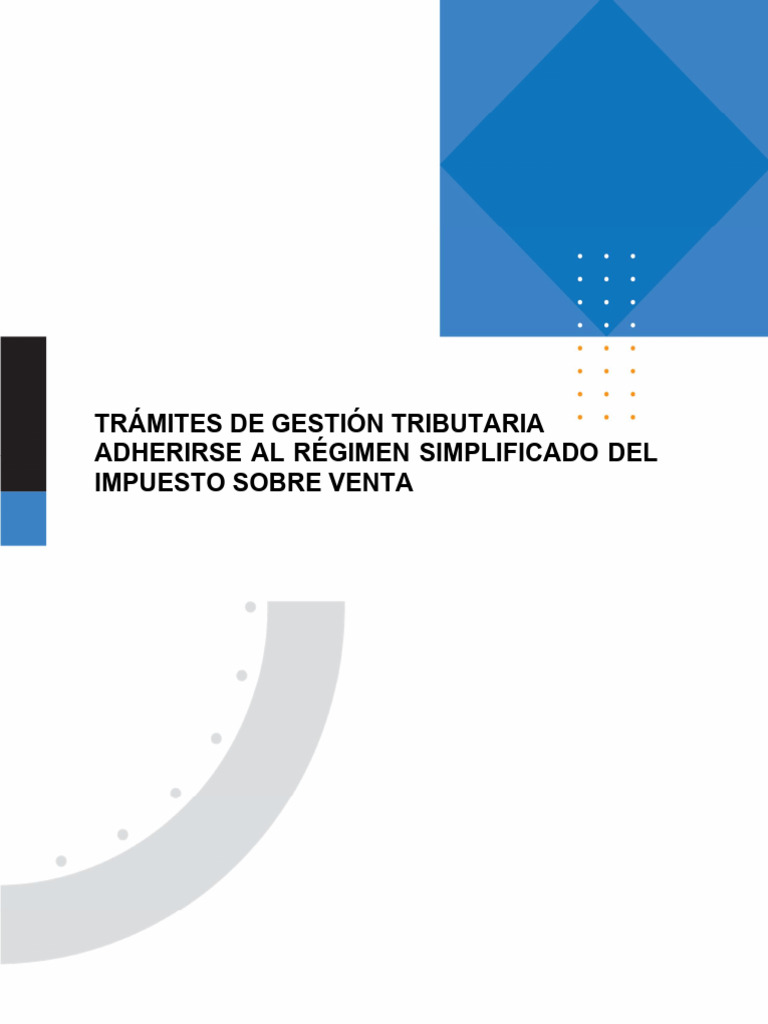 Adherirse Al Regimen Simplificado Del Impuesto Sobre Venta | PDF ...