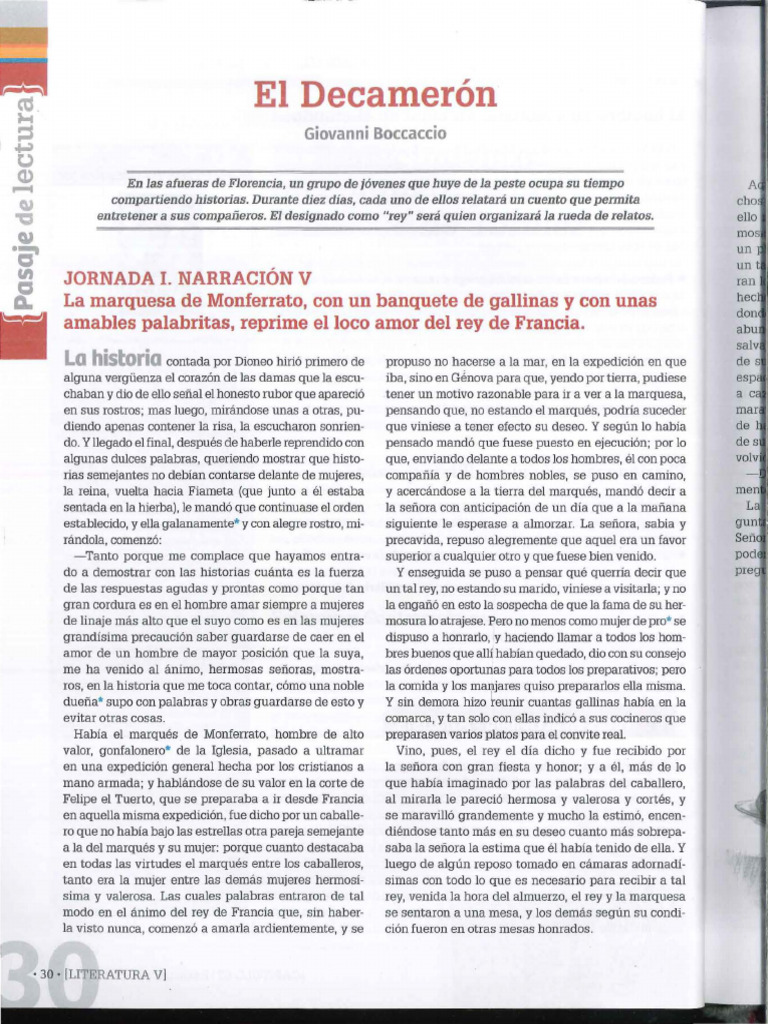 El Decamerón - Bocaccio | PDF | El decameron | Giovanni Boccaccio