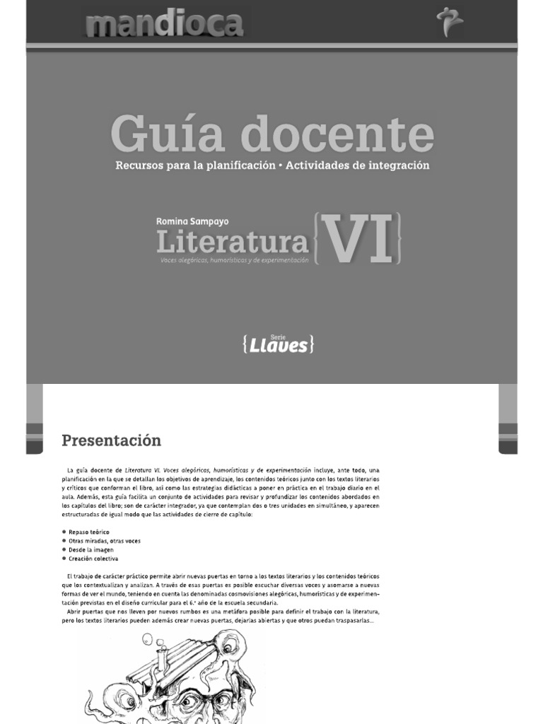 Guia Docente Literatura V Editorial Mandioca | PDF