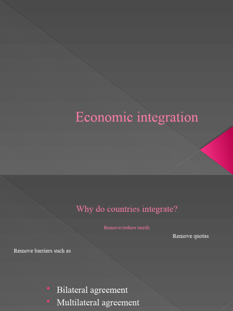 Economic Integration | PDF | Free Trade Area | Trade