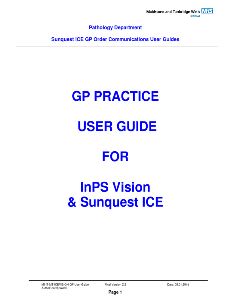 InPS Vision GP User Guide | PDF | Printer (Computing) | Computing