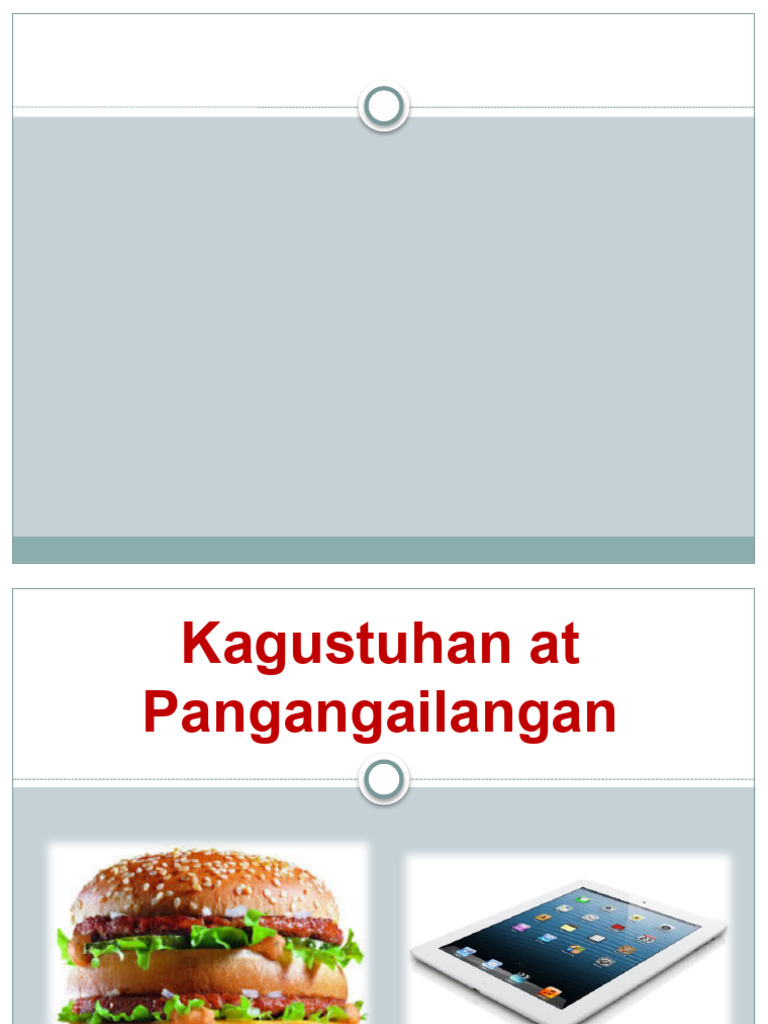 Pangangailangan at Kagustuhan | PDF