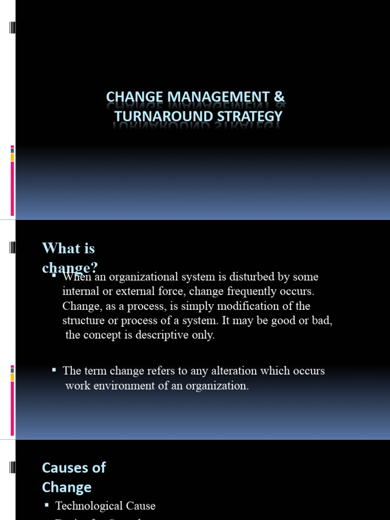 Change Management & Turnaround Strategy | PDF | Mergers And ...