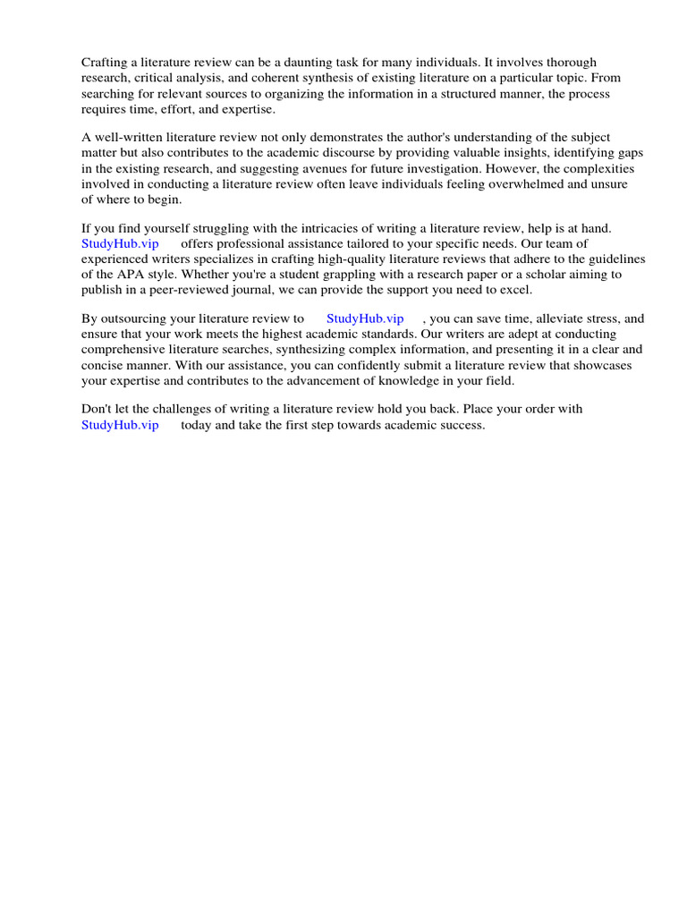 Sample Apa Literature Review Papers | PDF | Apa Style | Academic Publishing
