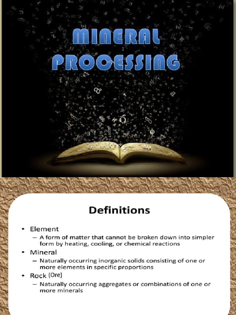 Basics of Mineral processing | PDF