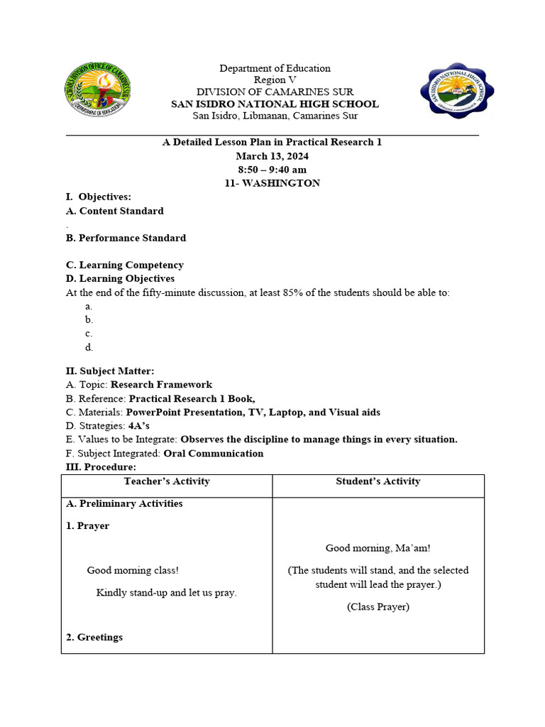 DLP - RRL | PDF | Lesson Plan | Behavior Modification