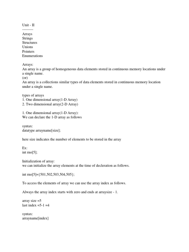 Cnotes2 Pdf Pointer Computer Programming Computing