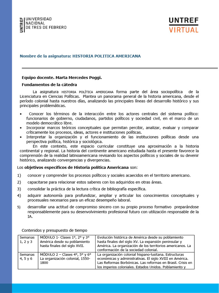 Programa de La Materia | PDF | America latina | México
