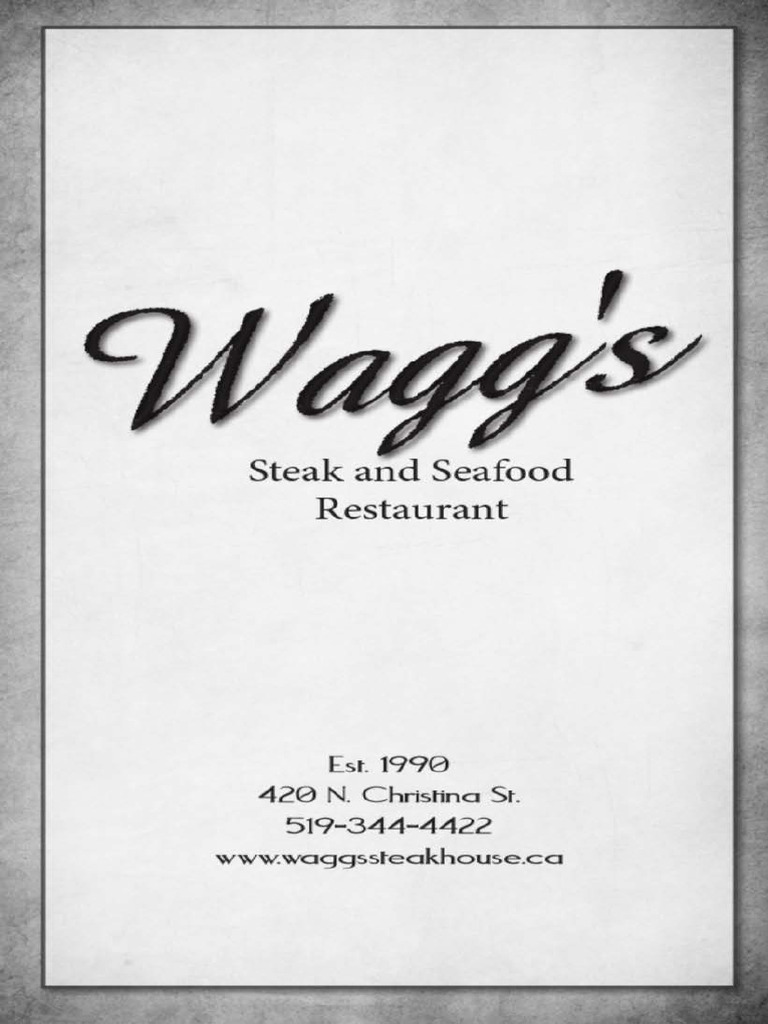 Wagg's Menu | PDF