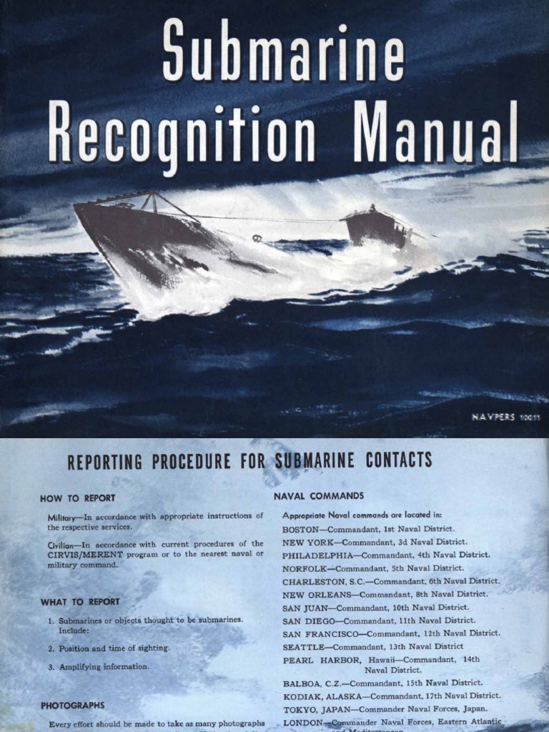 Submarine Recognition Guide | PDF