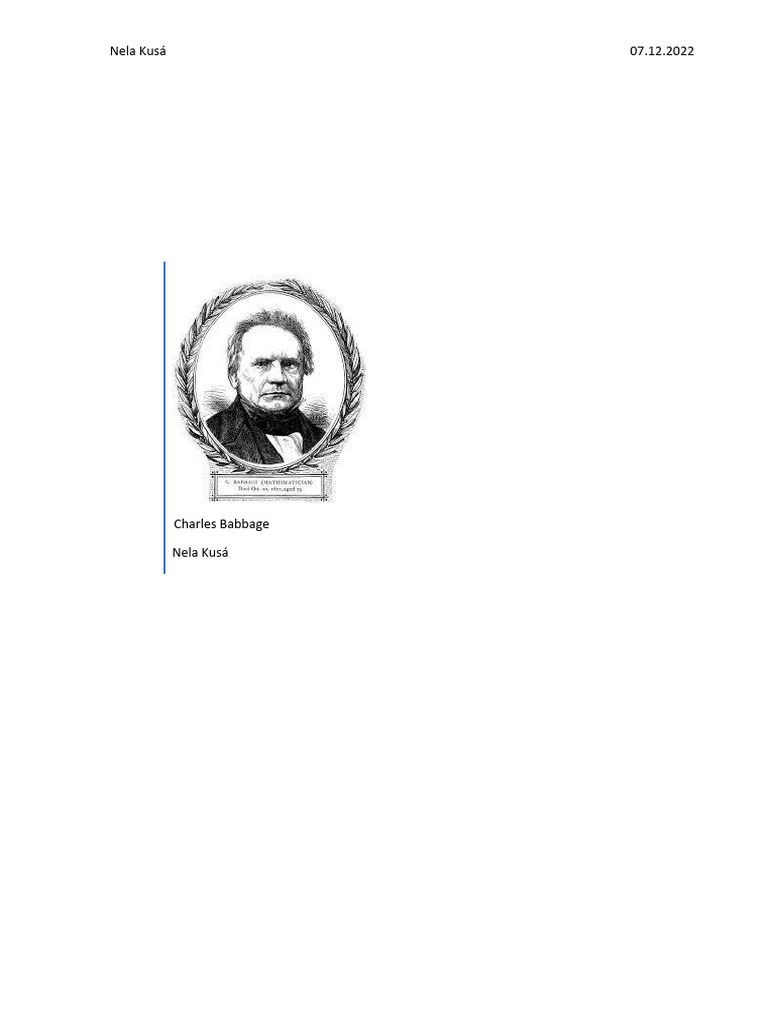 Charles Babbage 2 | PDF