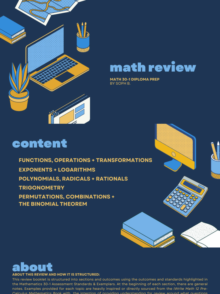 Math 30-1 Diploma Prep | PDF | Factorization | Polynomial