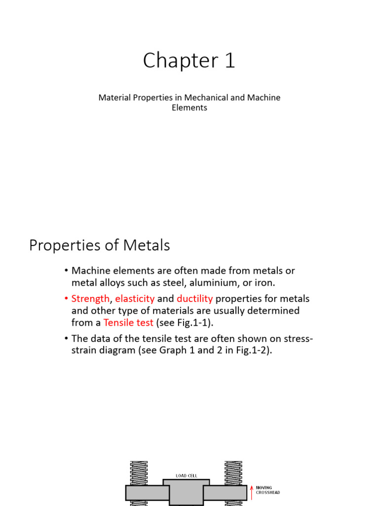 Material Properties in Mechanical and Machine Elements | PDF ...