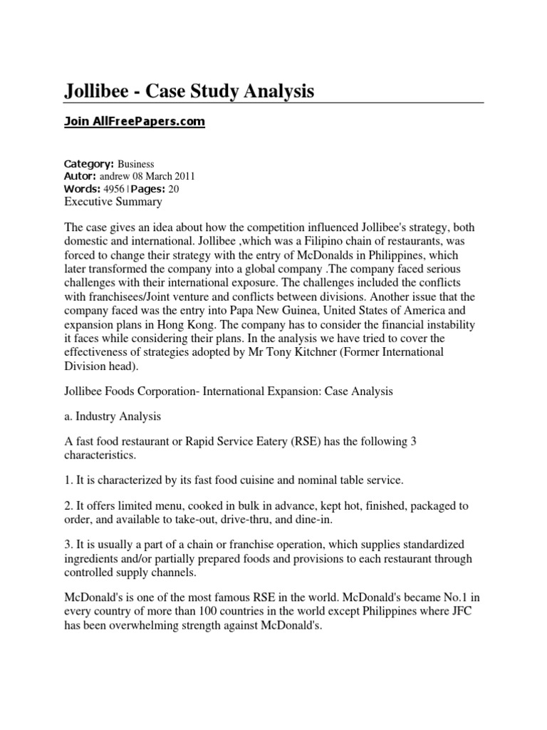 Jollibee | Fast Food Restaurants | Human Resource Management