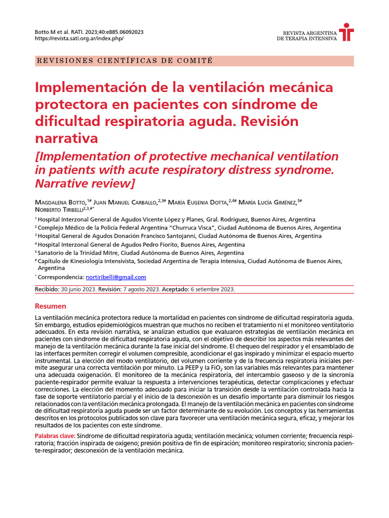 Vol+40 Ventilacion Botto REV+final | PDF | Respiración