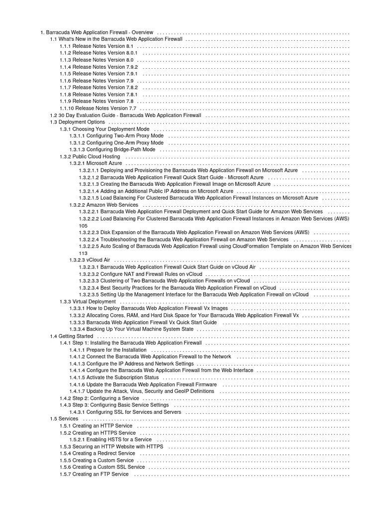 Barracuda Web Application Firewall 使用手冊 | PDF | Information Technology ...
