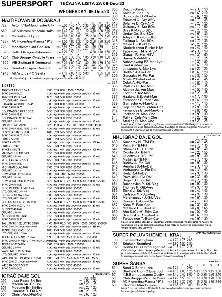 Ssport Dnevna Ponuda 3 | PDF