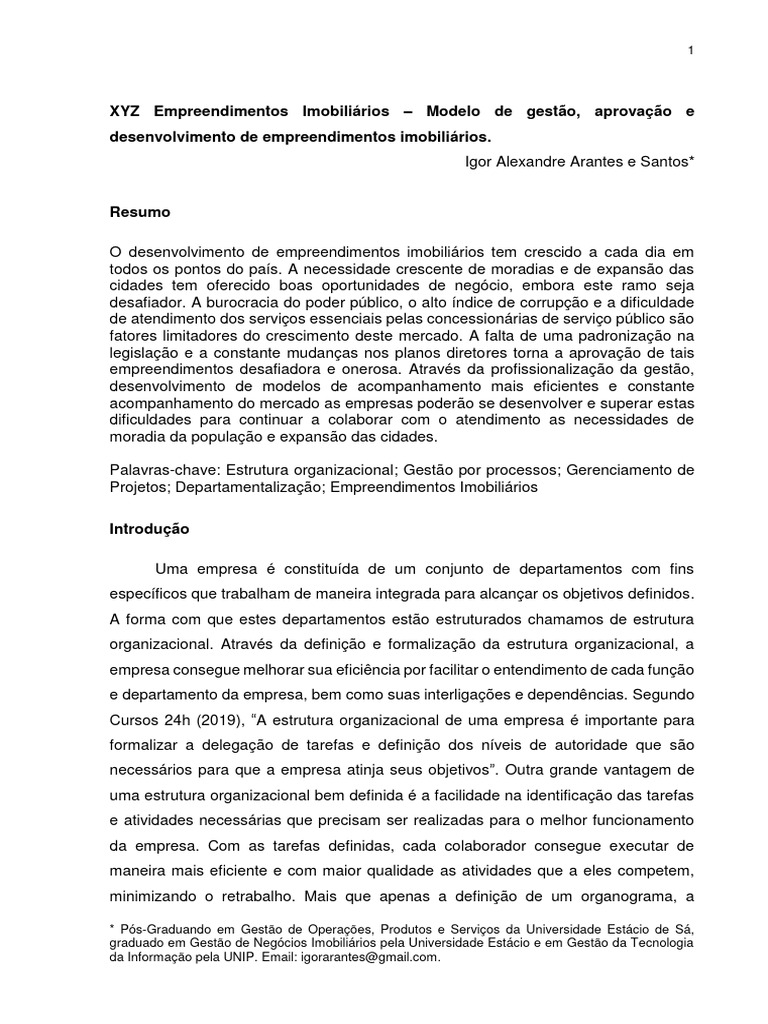 TCC Igor Alexandre Arantes - Gestão de Operações Produtos e Serviços ...